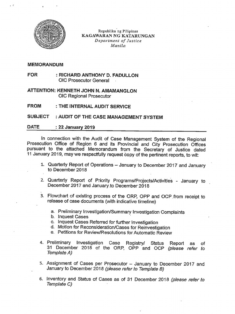 Memo (Letter Request)