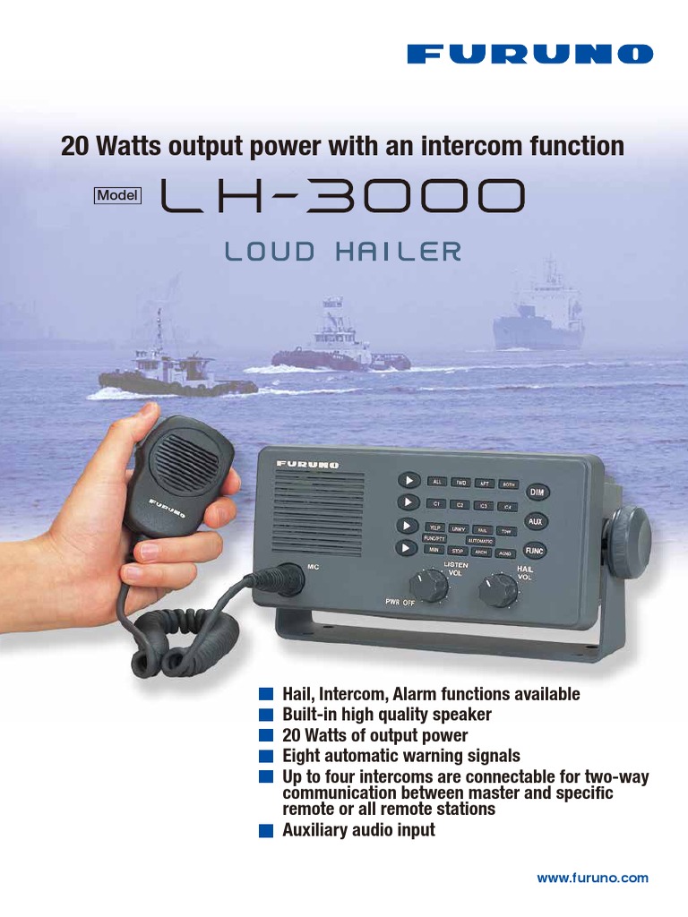 Furuno LH-3000 Loudhailer PDF | PDF | Loudspeaker | Microphone