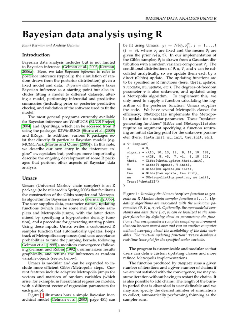 Bayesian Data Analysis Using R Pdf Statistical Inference Bayesian