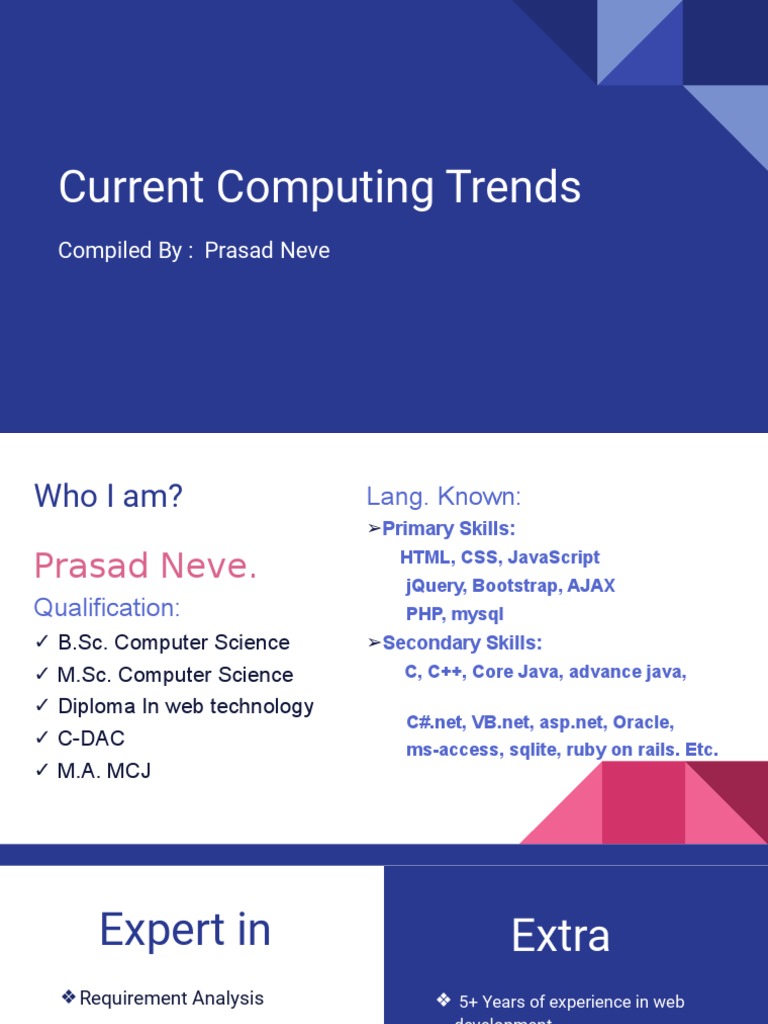 Current Computing Trends: Compiled By: Prasad Neve | PDF
