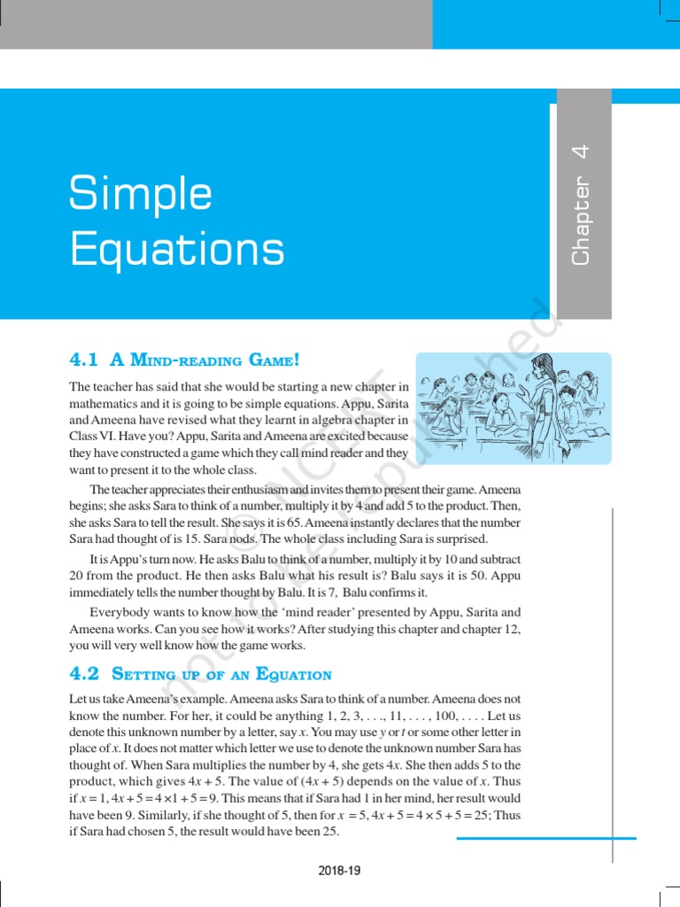 IND Reading AME | PDF | Variable (Mathematics) | Equations