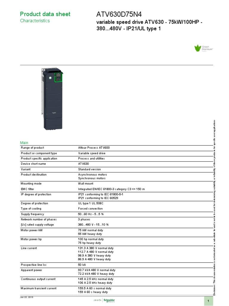 Altivar Process ATV600 - ATV630D75N4 PDF | PDF | Electric Motor | Relay