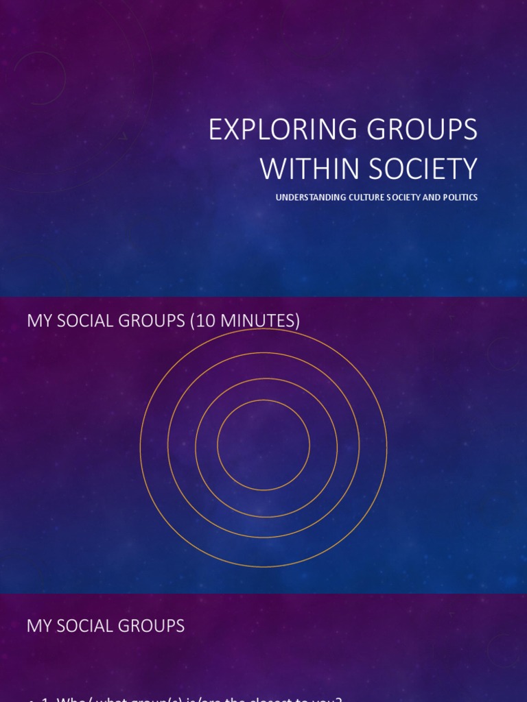 Exploring Groups Within Society | PDF