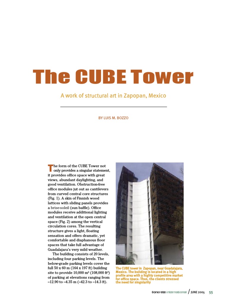 The CUBE Tower: A Work of Structural Art in Zapopan, Mexico | PDF ...