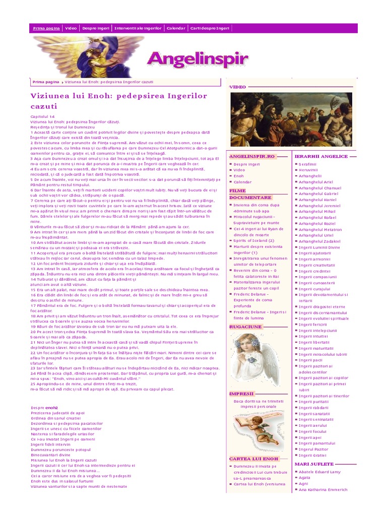 Viziunea Lui Enoh Pedepsirea Ingerilor Cazuti 602.HTML | PDF