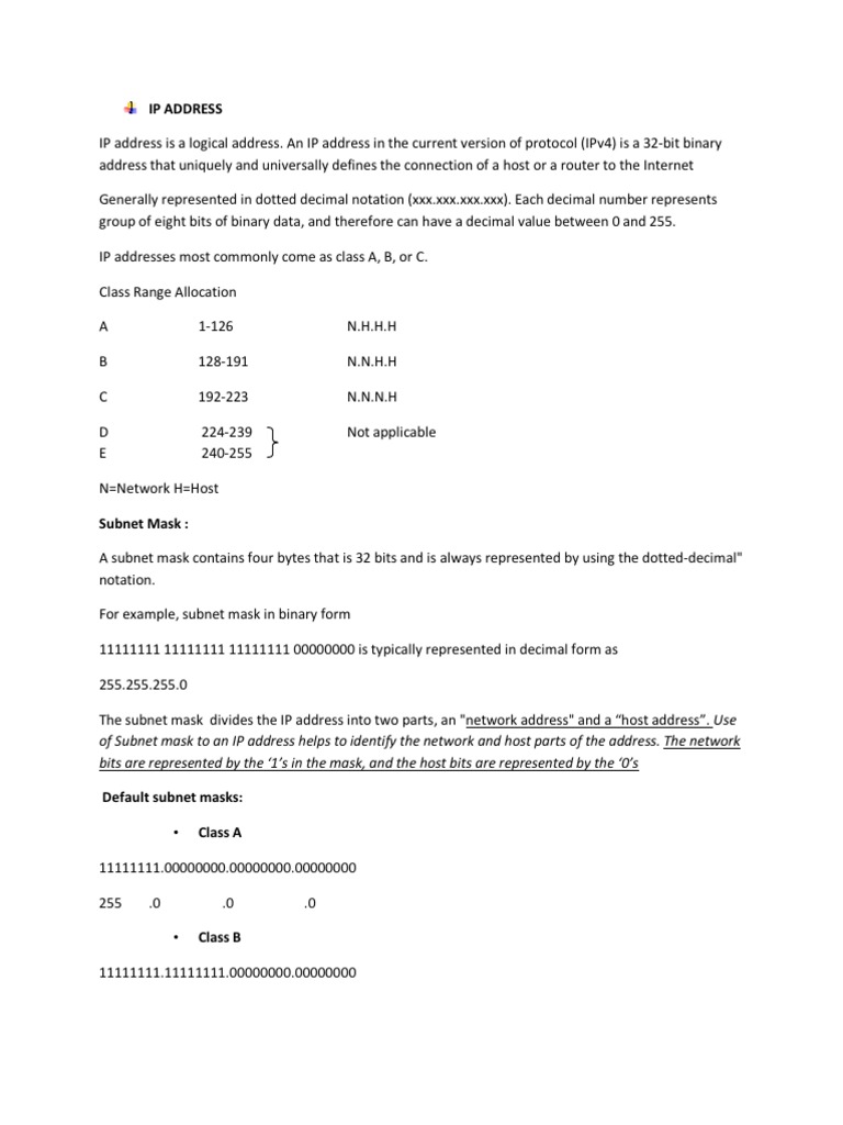 Ip Address | PDF | Ip Address | Computer Architecture