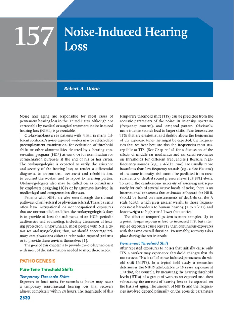 Robert A. Dobie: Pathogenesis | PDF | Noise | Hearing Loss