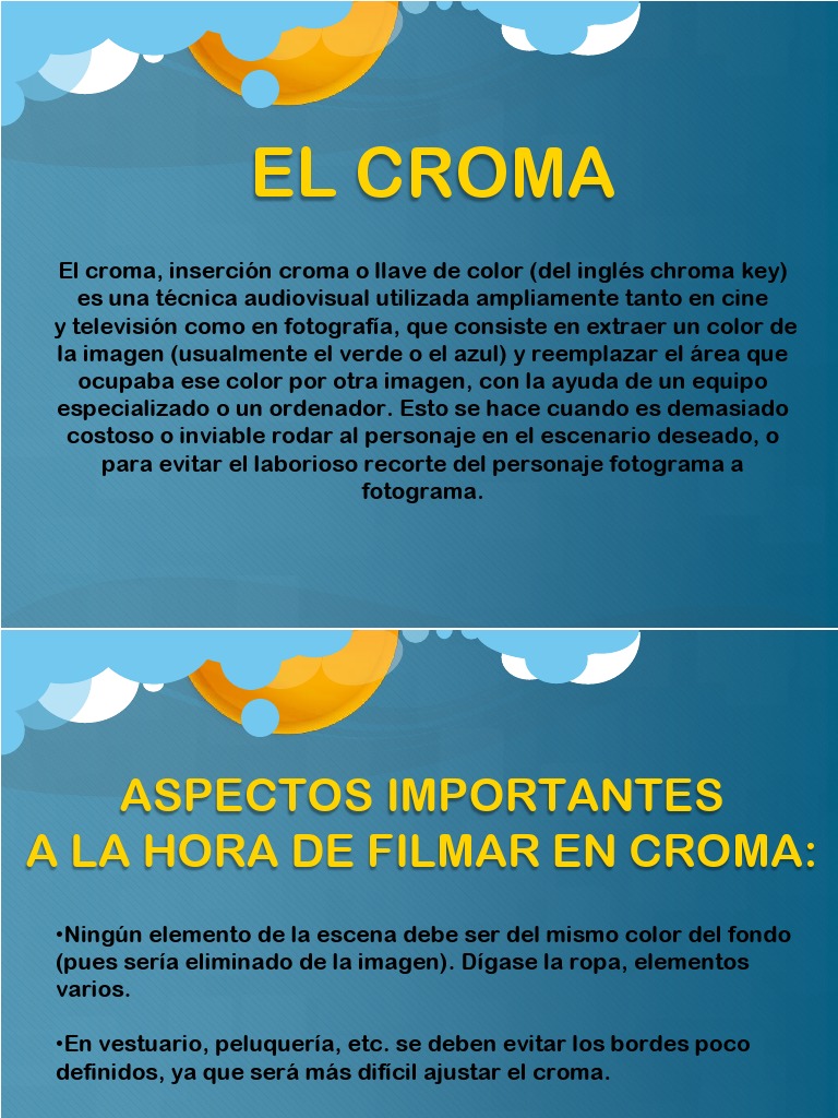 El Croma y Sus Usos | PDF | Tecnología de medios | Ocio