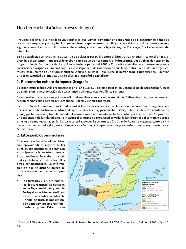 Una Herencia Histórica (Historia Del Español) | PDF | imperio Romano ...