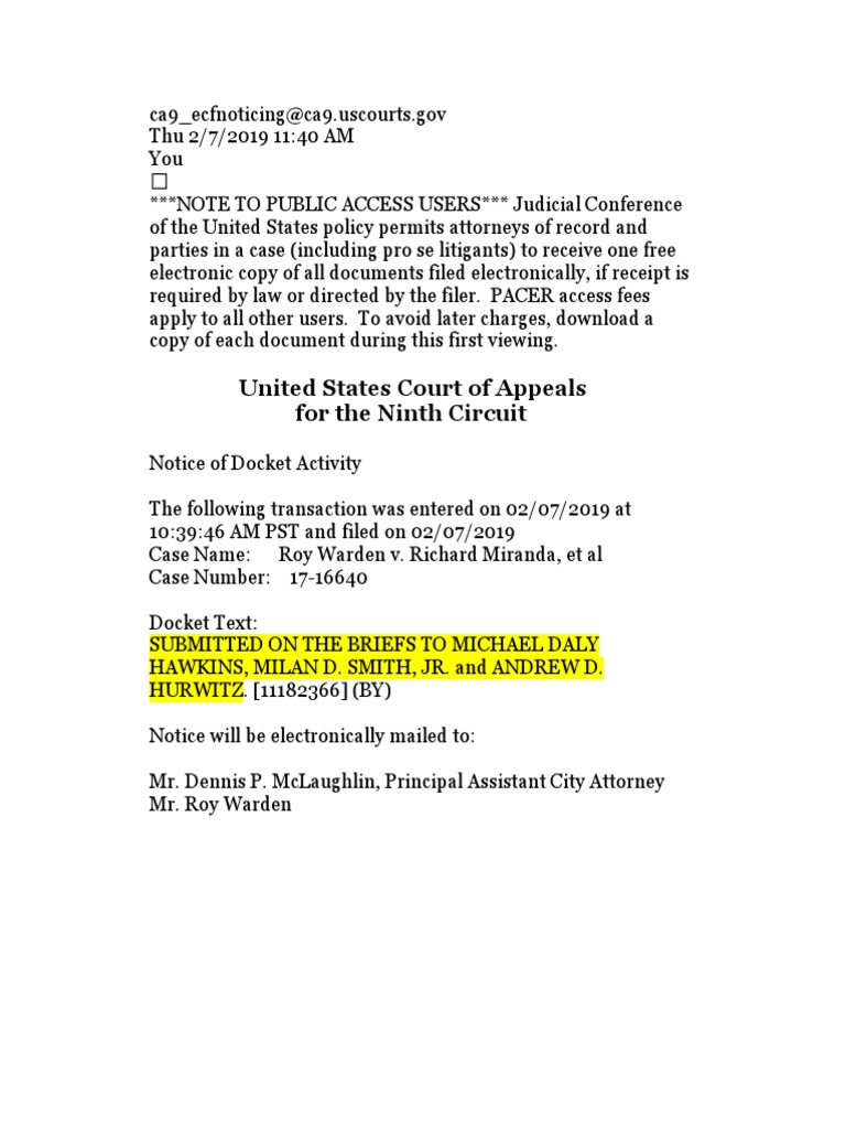 Ninth Circuit Deciding Judges | PDF | Law