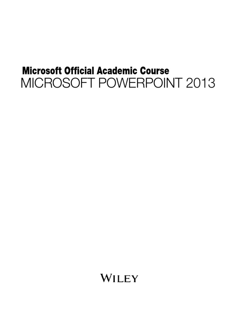 77-422 Moac ppt2013 | PDF | Microsoft PowerPoint | Point and Click