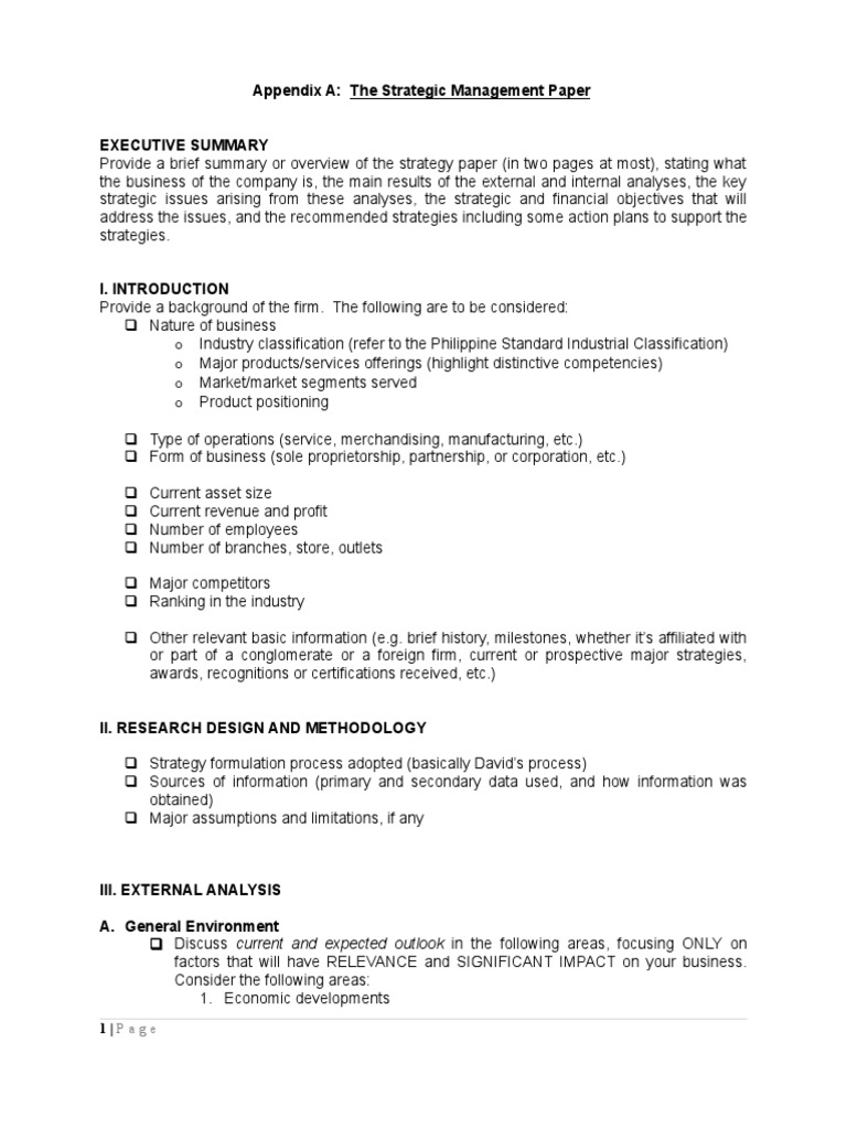 Appendix A Strama Paper Guidelines | PDF | Strategic Management | Economies