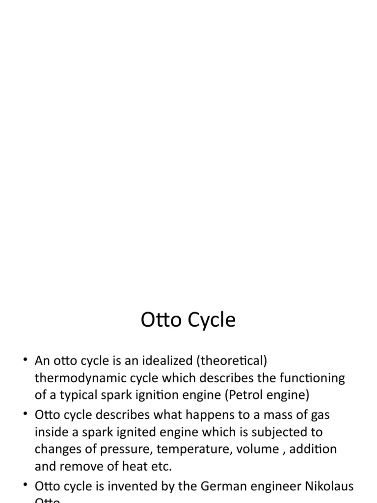 Otto Cycle | PDF | Internal Combustion Engine | Diesel Engine