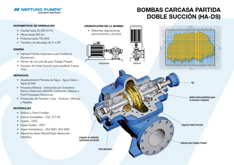 Neptuno Pumps® - Bombas Carcasa Partida Doble Succión (Ha DS) Poster ...