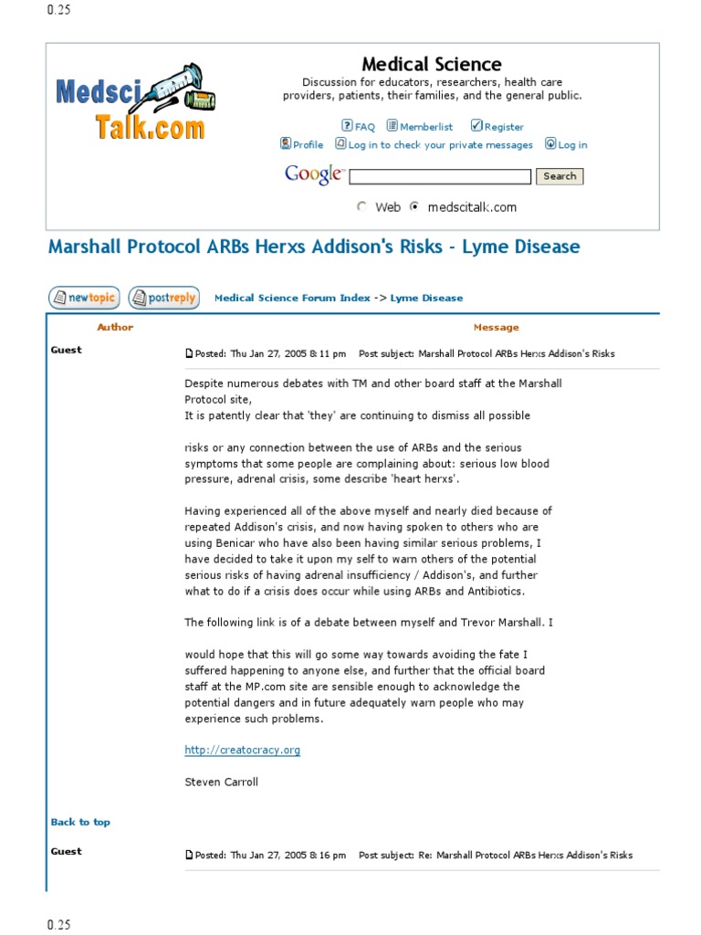 Marshall Protocol and Chronic Fatigue-Addisons1 | PDF | Adrenal Gland ...