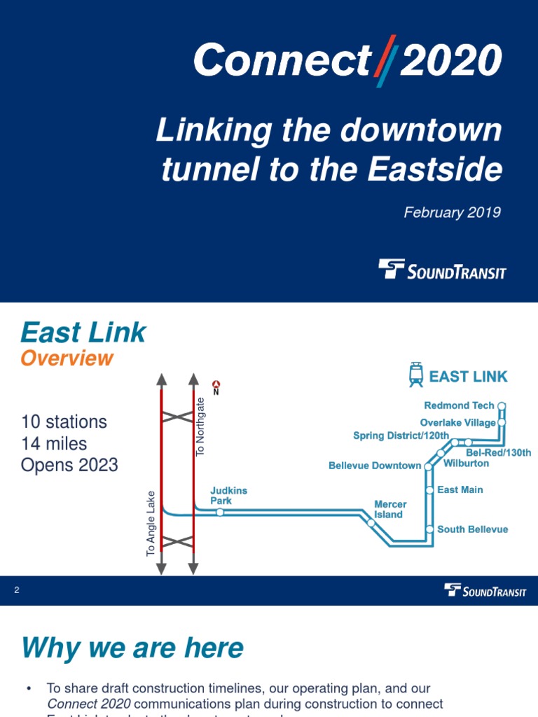 Sound Transit Board Brief On Connect 2020 | PDF | Rail Transport ...