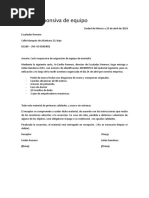 Formato de Resguardo de Equipo y Material | PDF