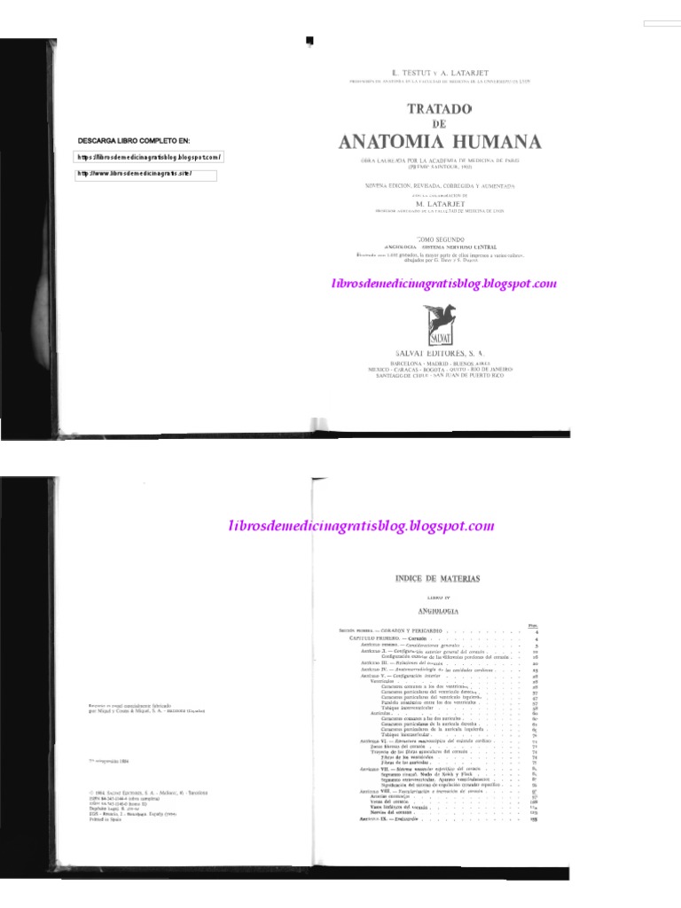 Anatomia Humana Tomo 2. Testut y Latarjet | PDF