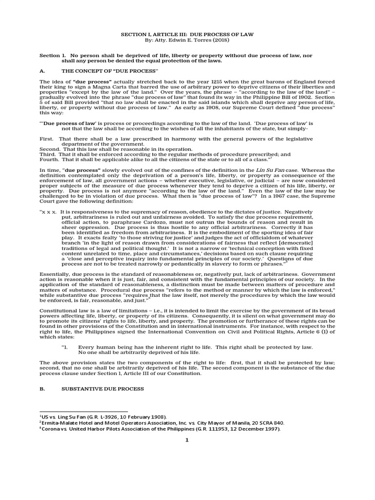 Due Process | PDF | Due Process | Due Process Clause