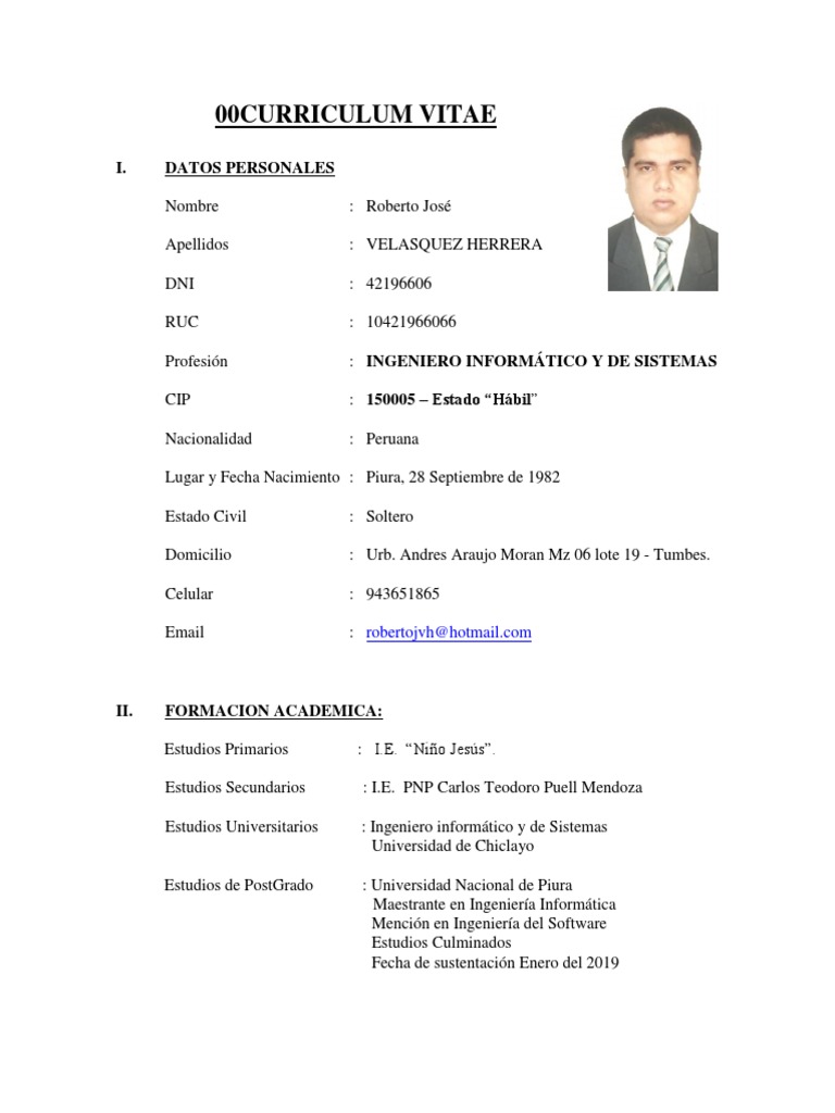 Modelo de Curriculum | PDF | Informática | Software