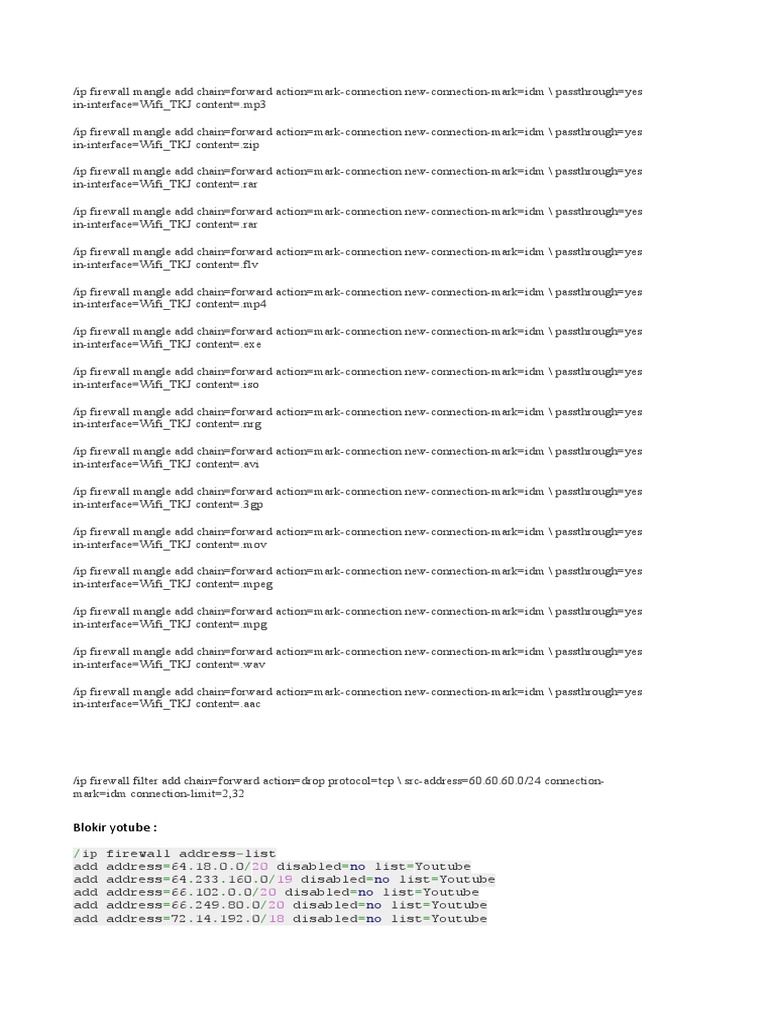 Network Configuration for Traffic Marking and Filtering of File Types ...