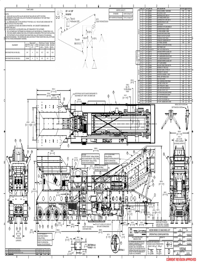 Planos de Montaje Planta Chancadora TELMITH H2238 - 38SBS | PDF ...