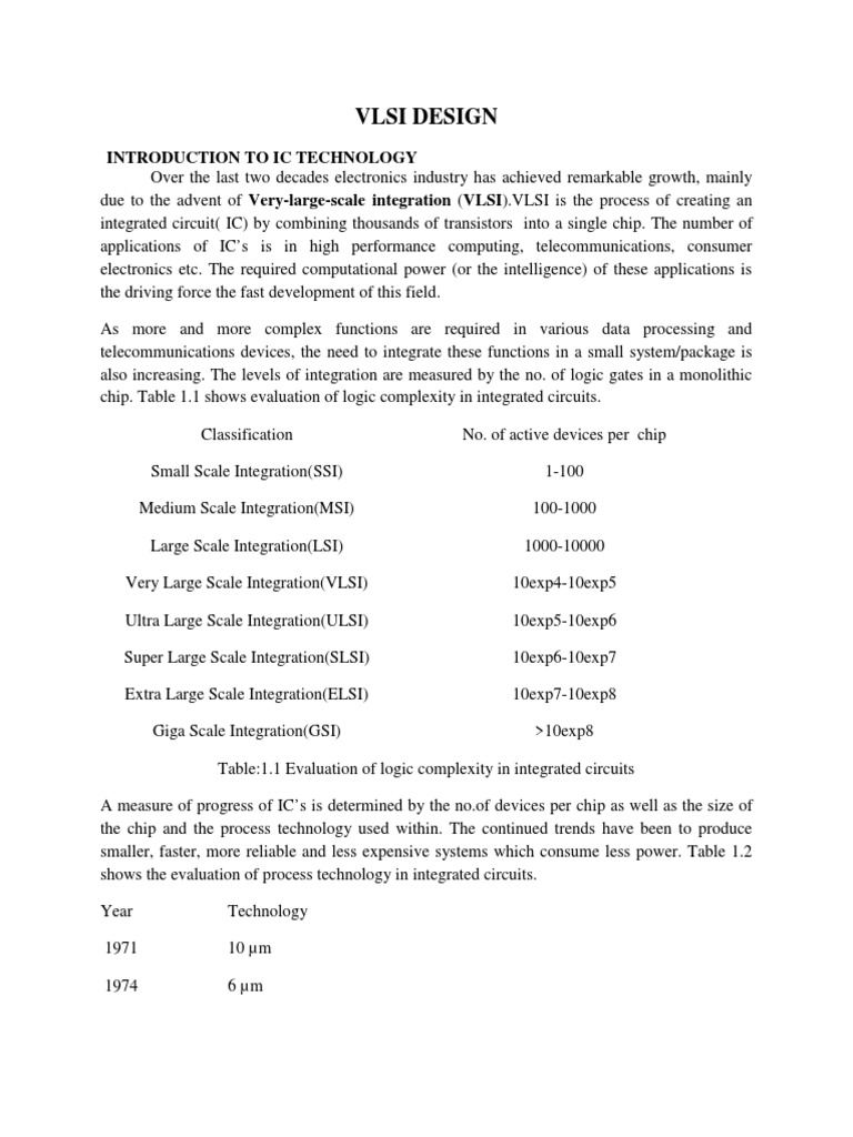 Vlsi Design: Introduction To Ic Technology | PDF | Photolithography ...