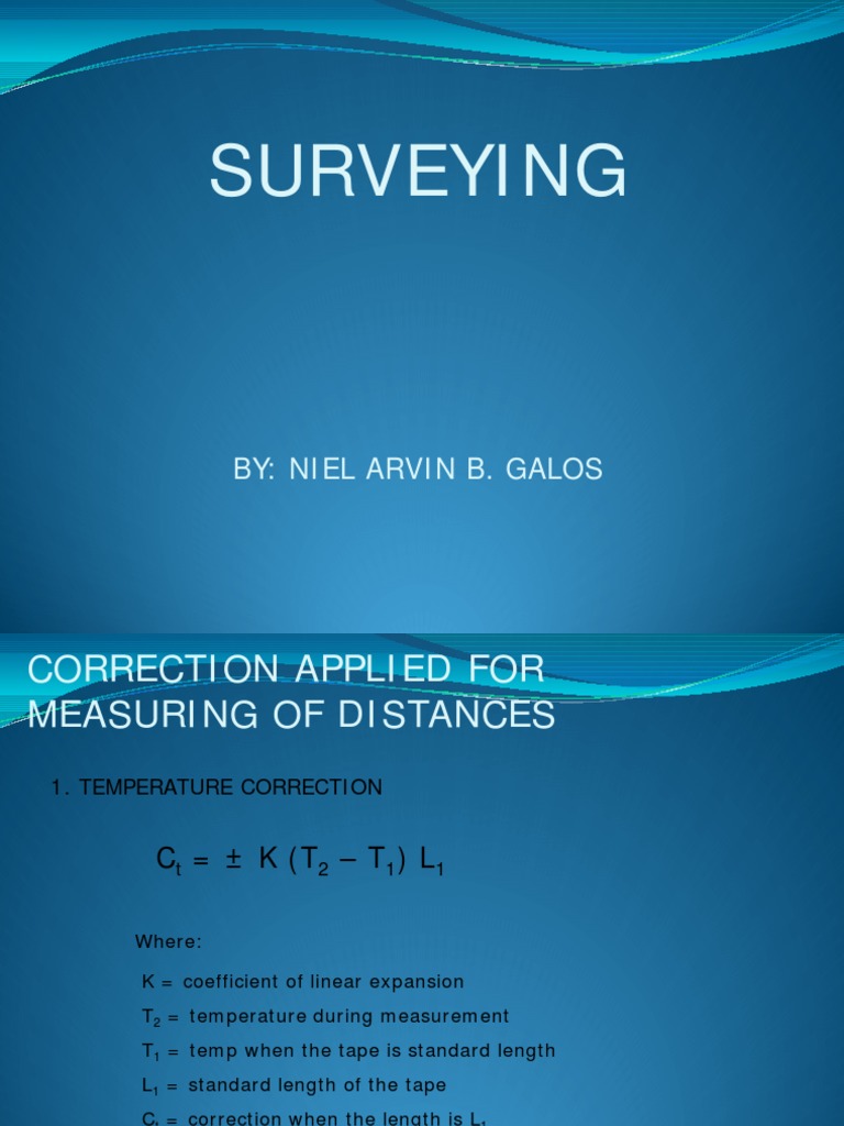 Surveying Formula | PDF | Angle | Tangent