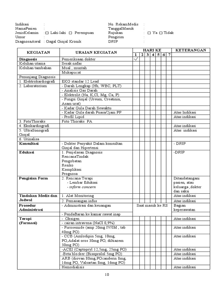 Clinical Pathway GGK | PDF