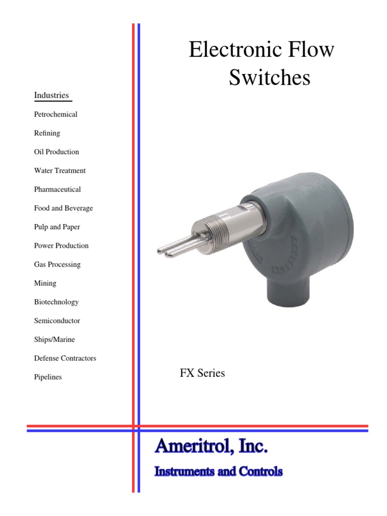 FX Series Flow Switch Datasheet: Technical Specifications and ...
