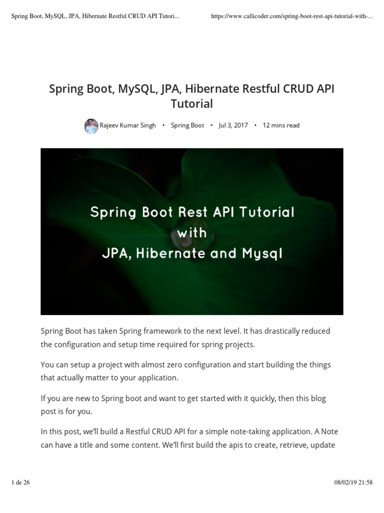 Restful Crud API | Download Free PDF | Representational State Transfer | Application Programming ...