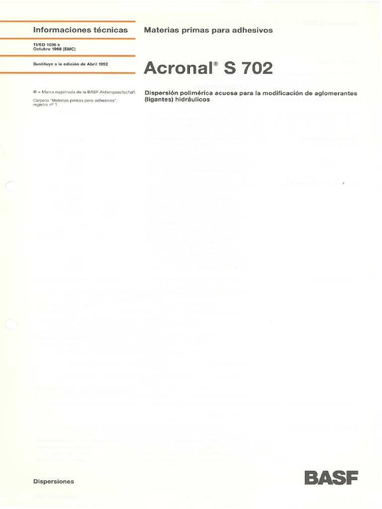 Acronal S 702 | PDF