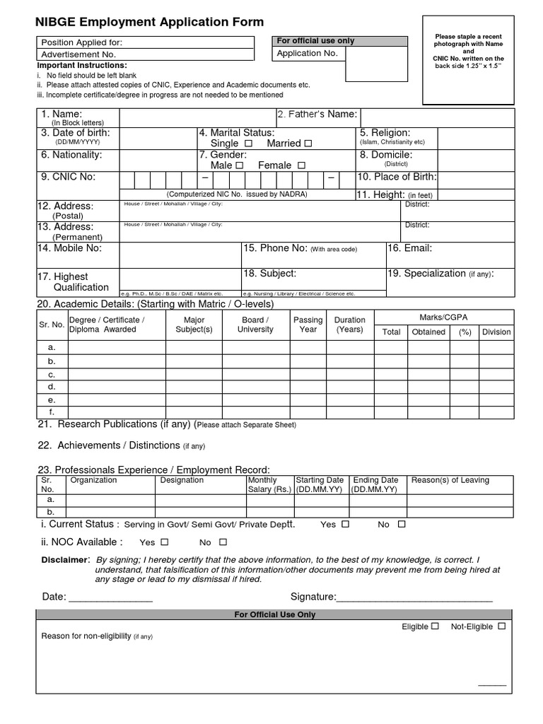 Form For Job 2 Final PDF Diploma Academic Degree