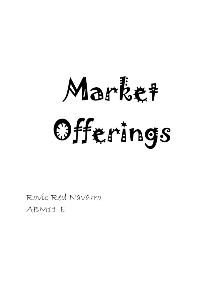 Market offerings guide | PDF