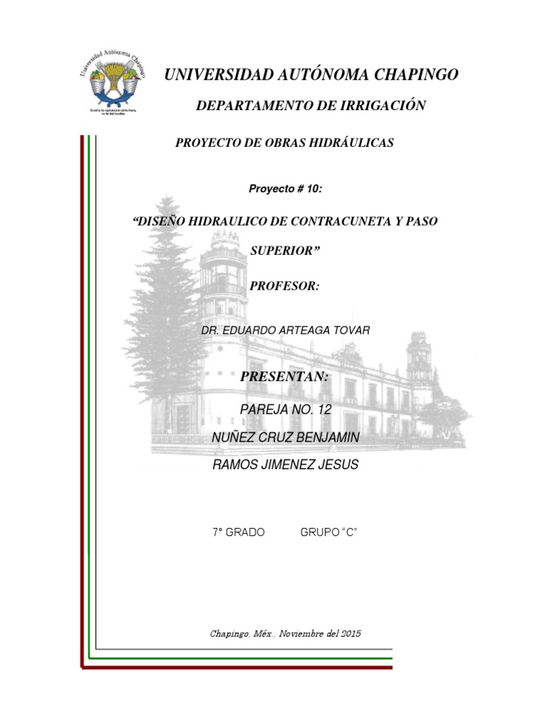 Contracuneta y Paso Superior | PDF | Canal | Hidráulica