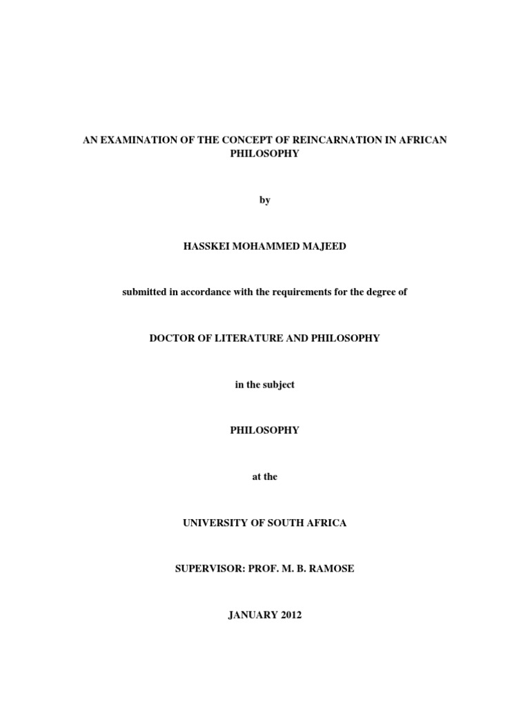 Reincarnation in African Philosophy PDF | PDF | Reincarnation | Soul