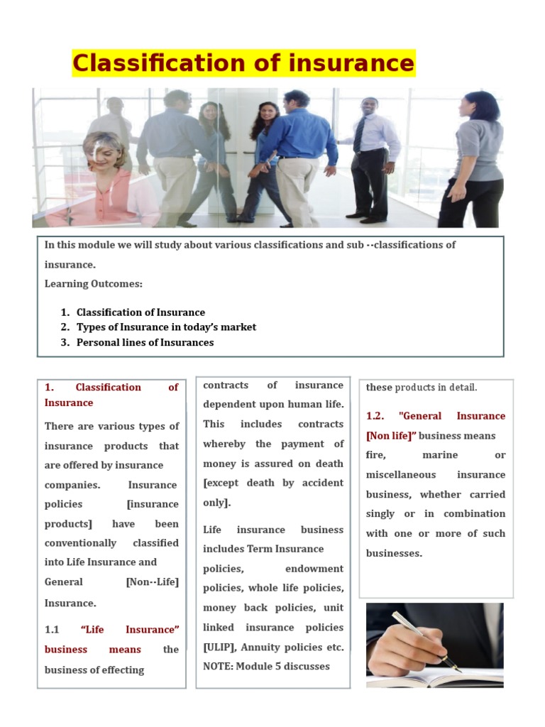 Classification of Insurance | PDF | Liability Insurance | Insurance