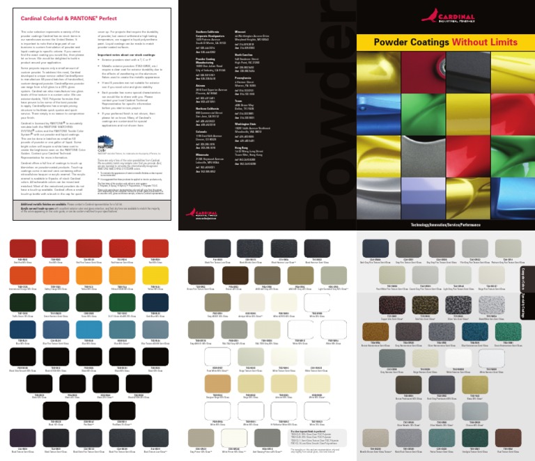 CARDINAL Powder Brochure | PDF | Grey | Art Media