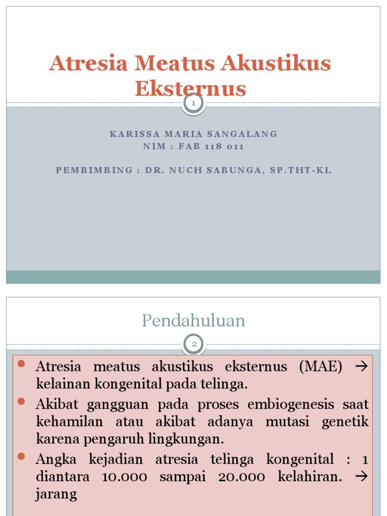 Atresia Meatus Akustikus Eksternus | PDF