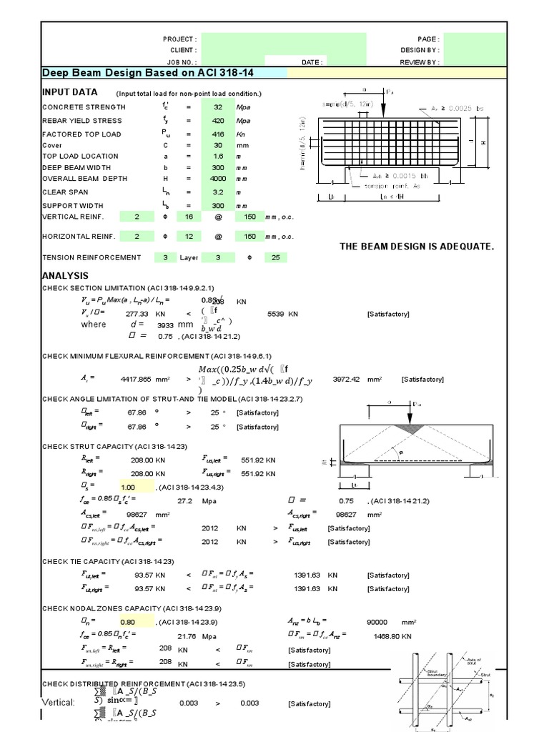 Deep Beam | PDF | Beam (Structure) | Building Engineering