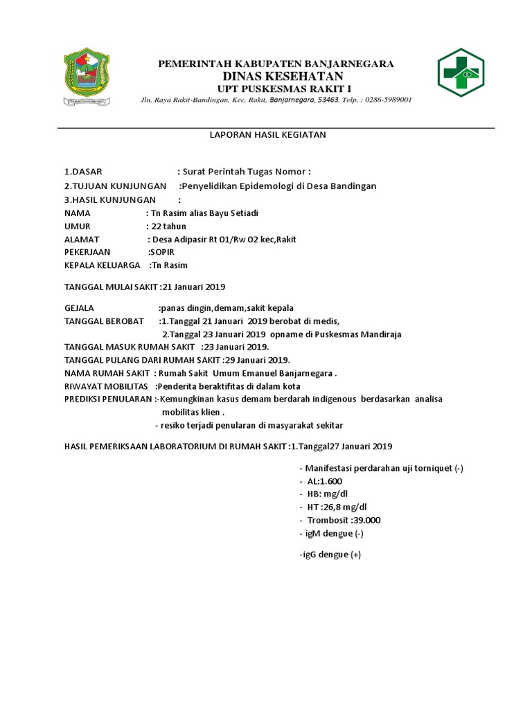 Laporan Hasil Pe DBD | PDF