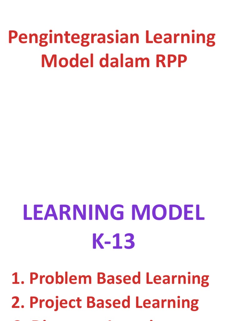 Learning Model | PDF