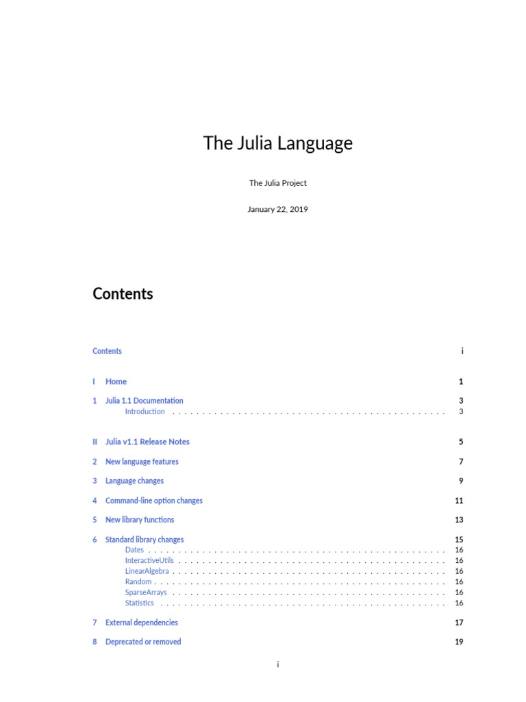 Julia-1 1 0 | PDF | Notation | Computer Programming