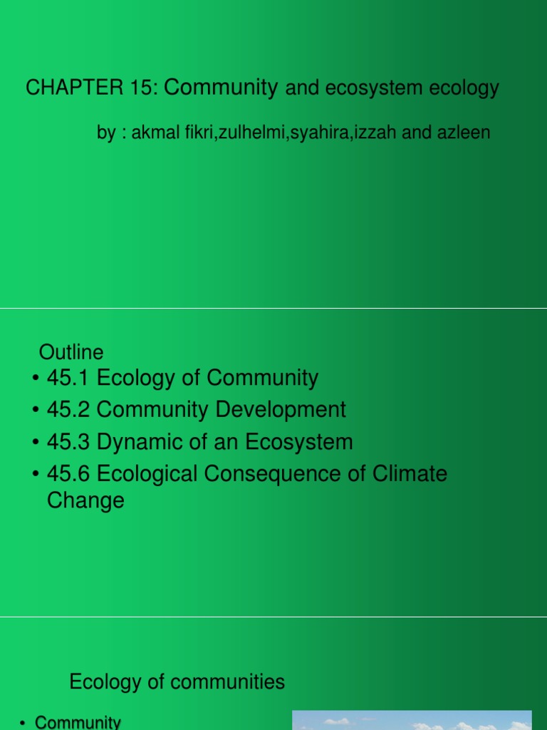 Chapter 15-Community & Ecosystem Ecology | PDF | Food Web | Predation