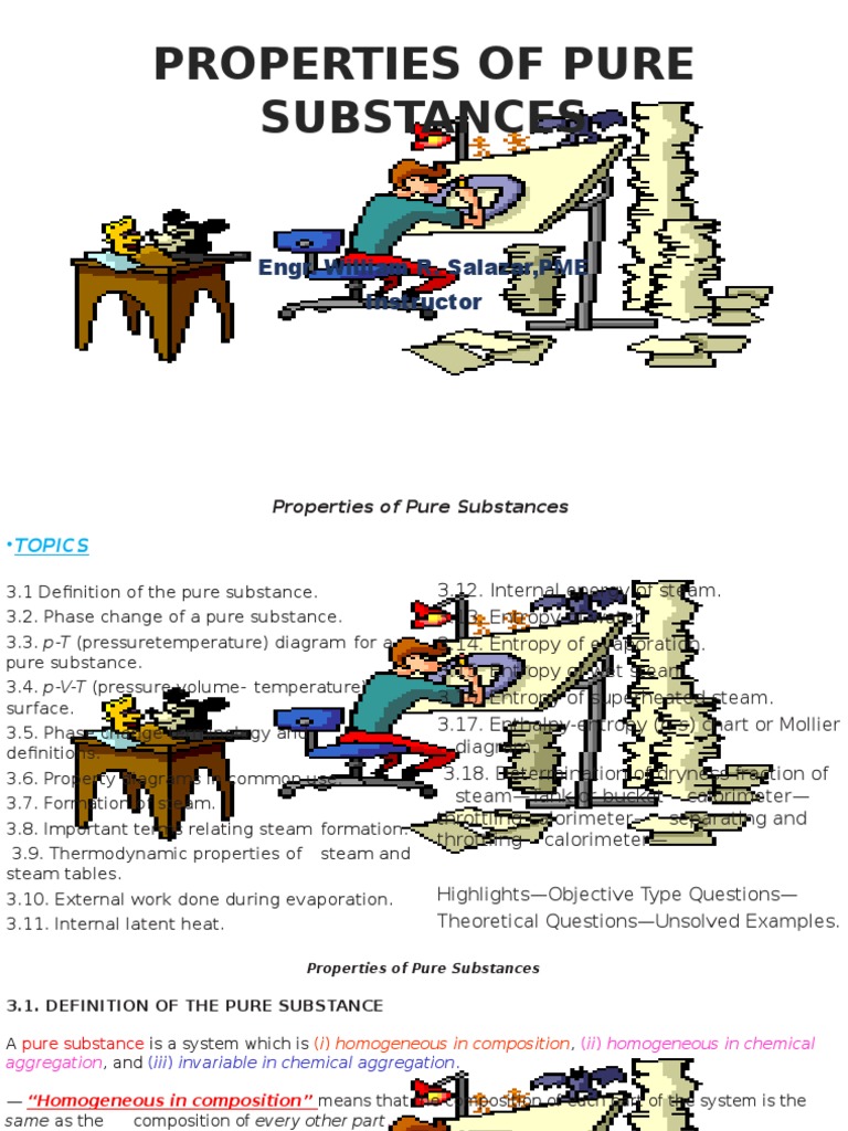 Chap 3 Properties of Pure Substances. | PDF | Latent Heat | Phase (Matter)