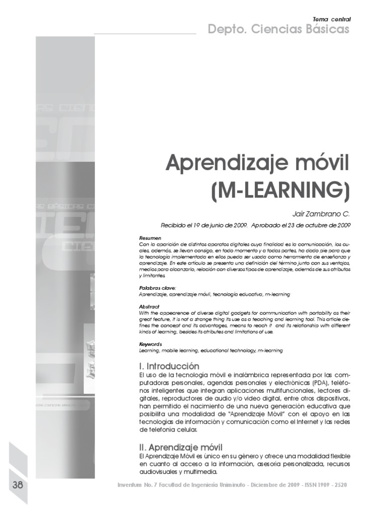 Aprendizaje Movil PDF | PDF | Teléfonos móviles | Telefonía móvil
