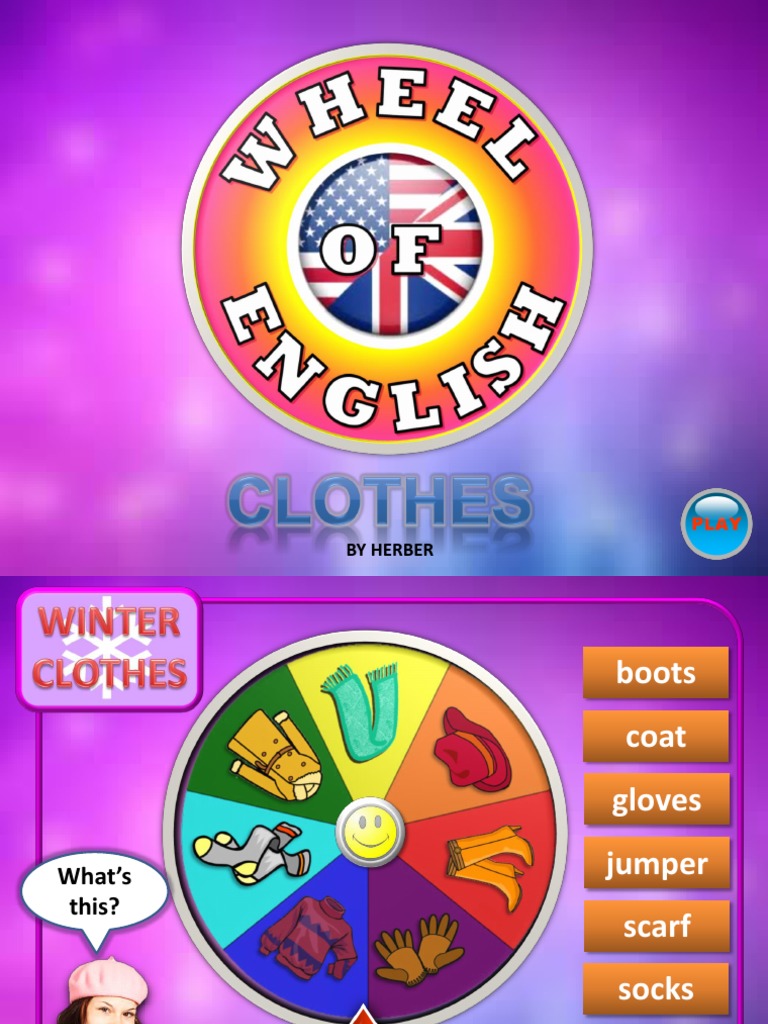 Wheel of Clothes PPT Fun Activities Games Games - 45531 | PDF