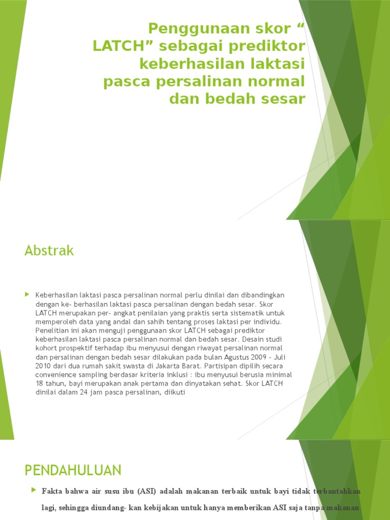 Skor LATCH dan Keberhasilan Laktasi | PDF | Pengembangan Diri