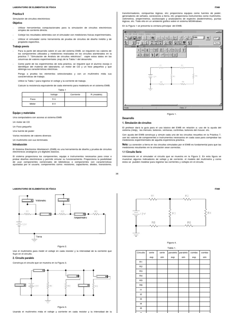 Workbench P09 Simulacion de Circuitos Electronicos | PDF | Simulación ...