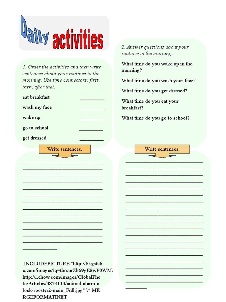 Answer Questions About Your Routines in The Morning | PDF